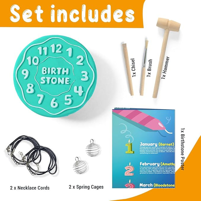 Gemstone Dig Kit - 12 Genuine Birthstones for Kids | Piano Potato ...